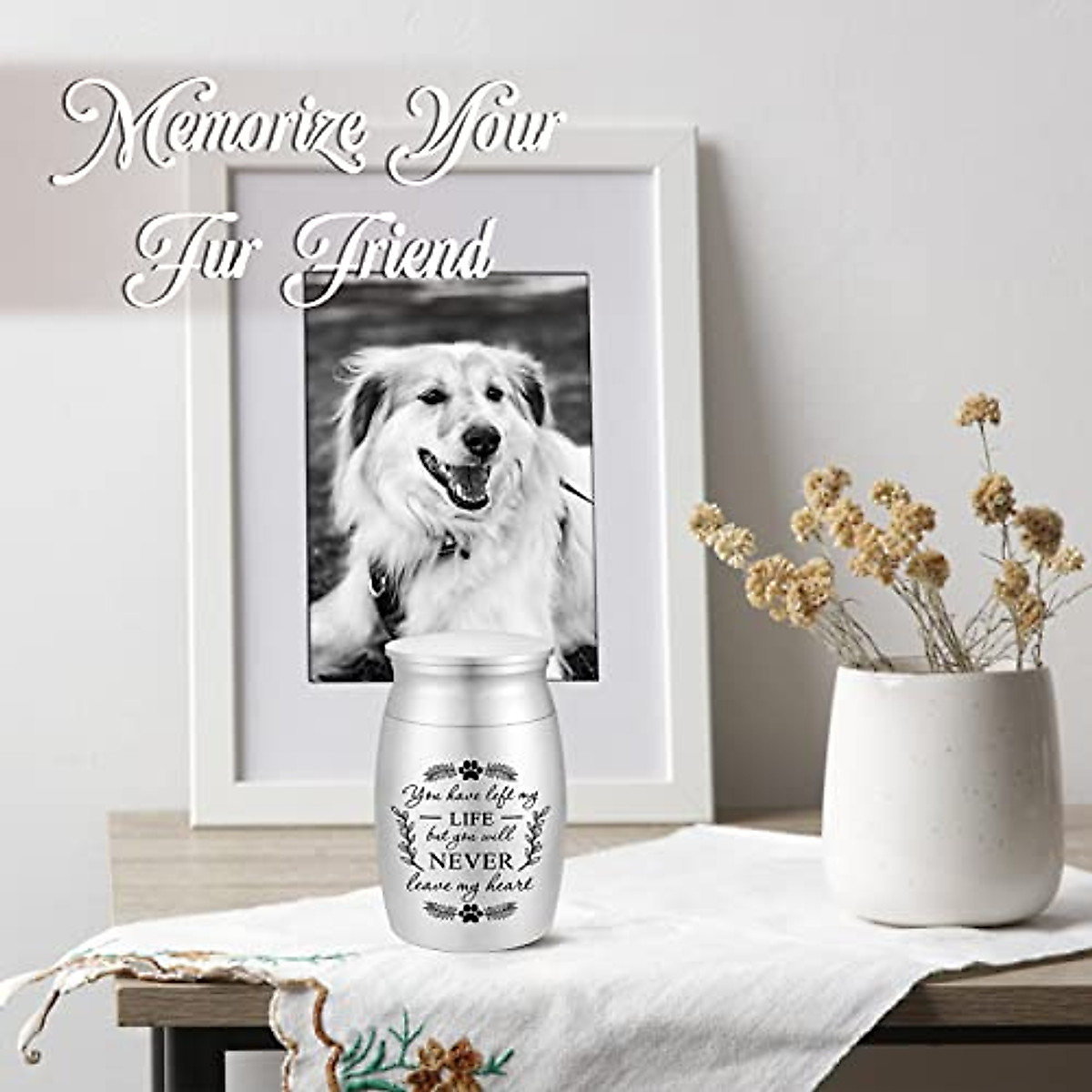 Small Urns for Dog Ashes 3 Inches Mini Pet Urn Aluminum Mini Keepsake Urn for Ashes Small Cremation Urn Ashes Holder for Dog Cat Ashes