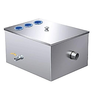 Commercial Stainless Steel Grease Trap Interceptor,Grease Trap Interceptor,With Removable Filter Basket,With 3 Top Inlets,For Dining Room, Kitchen