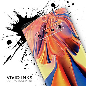 DesignSkinz Liquid Abstract Paint V48 Protective Vinyl Decal Wrap Skin Cover Compatible with The Samsung Galaxy S20 (Screen Trim & Back Glass Skin)