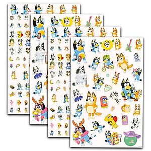 Bluey Bedspread Twin Set for Kids - Bundle with Bluey Quilted Bedspread for Twin Bed Plus Stickers, More | Bluey Twin Bedding Set for Boys, Girls