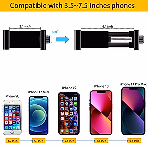 Mippko Magnetic Motorcycle Phone Holder,Strong Magnetic Attracts Tank, Non-Slip & Anti-Scratch,Compatible with 3.5~7.5" iPhone/Samsung Galaxy/Nexus/HTC/LG, One Adhesive Metal Plate Attached