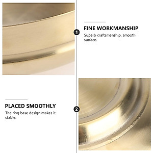 Hemoton Stainless Steel Bowl Soup Bowls Pasta Serving Bowl Asian Dishes Multipurpose Bowl Porcelain Tableware for Salad Soup Rice Cold Noodle Golden