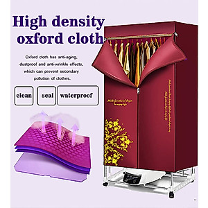 Portable Clothes Dryer 110V with Heater Double Layer Low Noise Touch Screen for RV,Camping,Home,Apt,Student Dorm