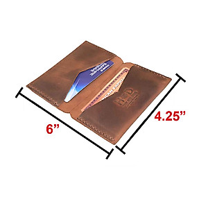 Hide & Drink, Leather Multiple Card Organizer, Holds Up to 12 Cards/Pouch/Wallet/Case/Stylish/Accessories, Handmade :: Bourbon Brown