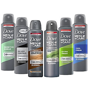 Dove Men+ Care Dry Spray Antiperspirant Deodorant 150 ML Pack of 6 Mixed Scents 5 Fl Oz (Pack of 6) 30 Fl Oz