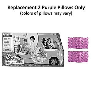 Barbie Replacement Parts Camping Van - CJT42 RV Pop Up Camper Vehicle Playset ~ Replacement Set of 2 Purple Pillows