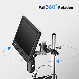 TOMLOV Digital Microscope 13" Pro Boom Stand Base BS04, 42MM(1.65INCH) Diameter Holder Ring for DM401 DM402 Pro Max DM9 DM201 DM202 DM501 Arm LCD Coin Microscope 2k Digital Magnifier