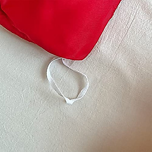 MOOWOO Chic Ruffle Lace Polyester Duvet Cover Set -Girl Red Bedding-3 Piece Full Duvet Cover with Zipper Closure -Ultra Soft and Light Weight (Red, Full Size)