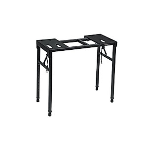 Gator Frameworks Keyboard and Audio Utility Table with Multi Point Adjustability and Built in Leveling Bubble; Min/Max Height - 26"/44" (GFW-UTILITY-TBL), Black