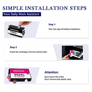 Mooho Remanufactured 952XL Ink Cartridge Replacement for HP 952XL Ink Cartridges Combo Pack |Used in HP Officejet Pro 8710 7740 8720 8210 8715 8702 7720 8730 8740 8216 8725 8700 Printer(4 Pack)