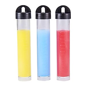 iplusmile 30 Pack Tube Container 0.85oz Clear Plastic Tube Bead Containers Liquid Containers with Black Screw-top Lid & Cylindrical Bottom, Easy to Stand and Place (Diameter 0.78"/ Length 4.13")