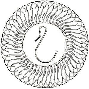 Qfeley Small S Hooks Stainless Steel, 100pcs S Shaped Metal Hooks Stainless Steel S Clip Hangers Connectors Christmas Ornaments Hanging Hooks for Christmas Wire Shelving Bathroom Office, 1.7”/4.3cm