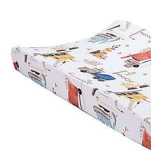 Bedtime Originals Construction Zone Changing Pad Cover - White/Trucks
