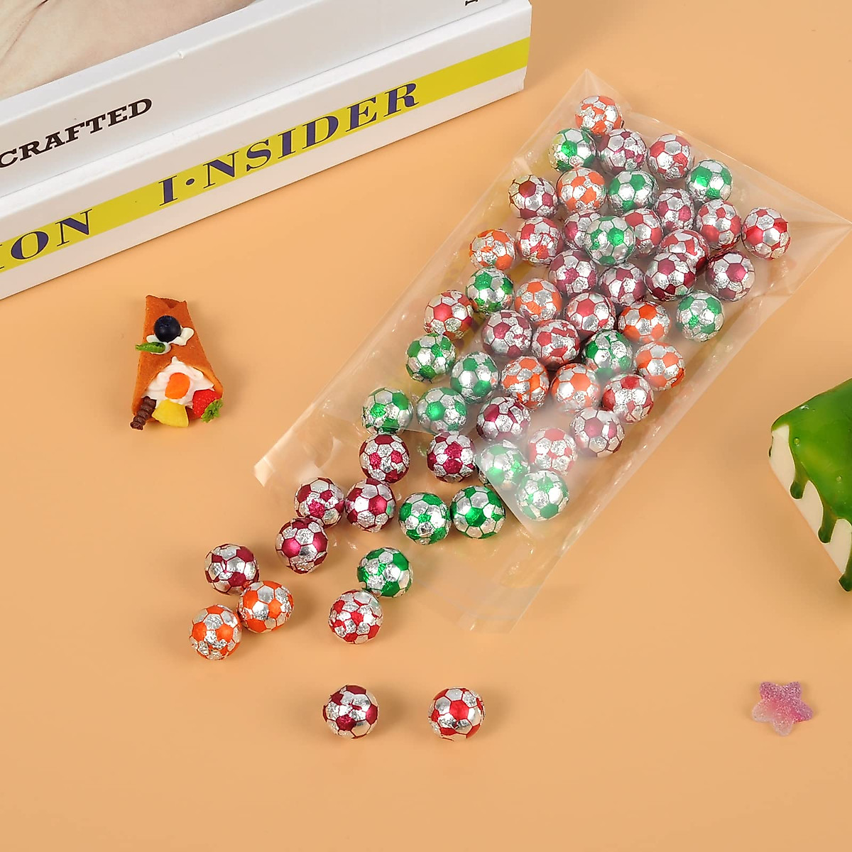 100 Pack 4x6 Cellophane Treat Bags, Small Self Sealing Cellophane T=Bags Clear Plastic Cello Candy Bags for Crafts Gifts, Acid-Free Crystal Clear Sleeves Storage Bags for Photo Prints Mats