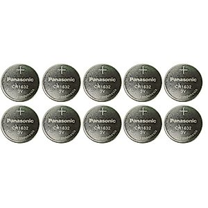 Panasonic CR1632-10 CR1632 3V Lithium Coin Battery (Pack of 10)