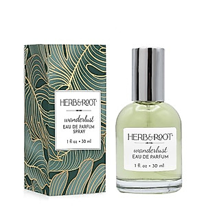 Herb & Root Patchouli Blend with Frangipani Eau de Parfum For Women or Men, Perfume Spray, Eau de Toilette, Cologne Spray, Earthy Scent, Wanderlust, 1 oz