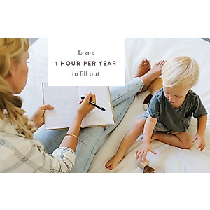 Promptly Journals, A Complete Childhood History: From Pregnancy to 18 Years Old (Sand, Tan, Linen) | Baby Book and Pregnancy Journal | Baby Memory Book