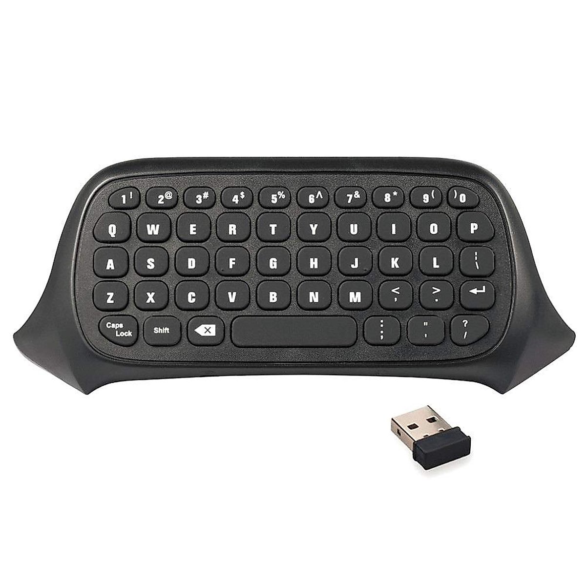 OSTENT 2.4G Wireless Chat Gamepad Keyboard with Headset Audio for Microsoft Xbox One/S/X Controller Color Black