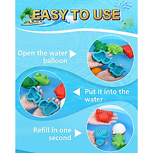 SOPPYCID Tonoviviy Silicone Water Balloons Summer Fun Outdoor Water Toys Games for Kids Adults Outside Play,Water Bomb Balloons Reusable (B-4 PCS)