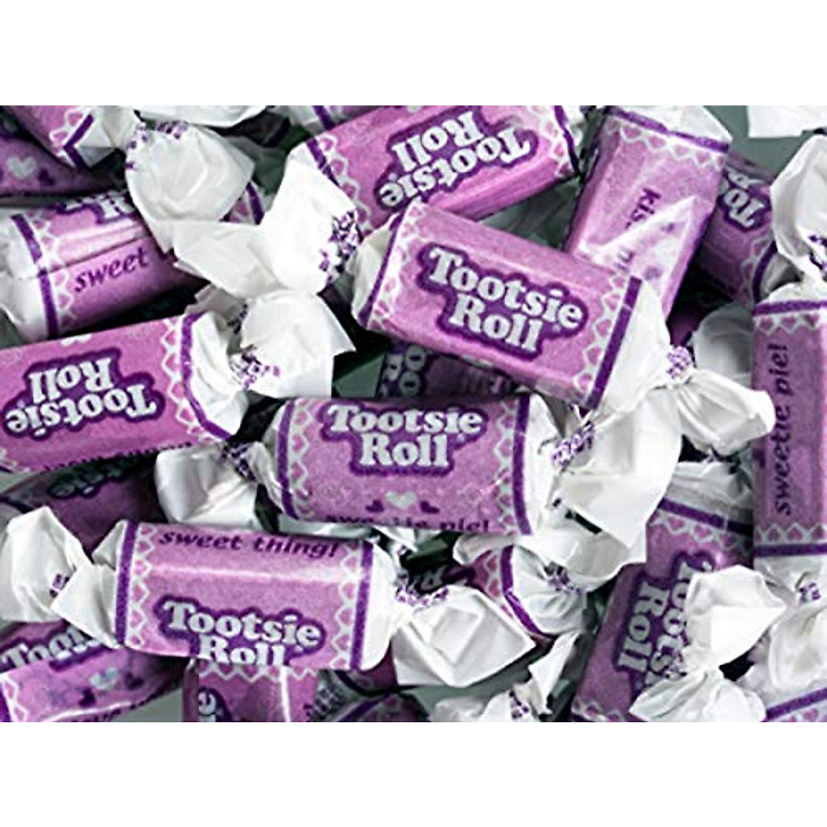Valentine Purple Tootsie Roll Midgees, 12 Ounce Bag