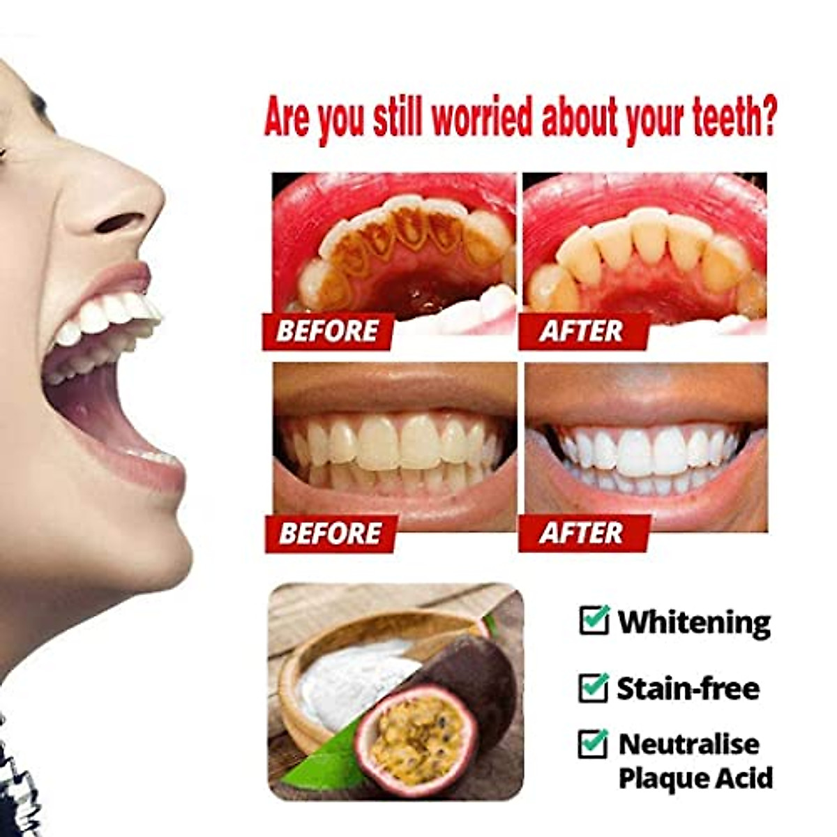 Baking Soda Whitening Toothpaste Intensive Stain Remover Whitening Toothpaste Strengthening Stain Removal Gel Toothpastes Strong Cleaning Power Natural Fluoride-Free Toothpaste (Blueberry)