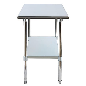 Stainless Steel Work Table w/Undershelf,30" x 18" inch Commercial Kitchen Work & Prep Table for for Restaurant, Home and Hotel.