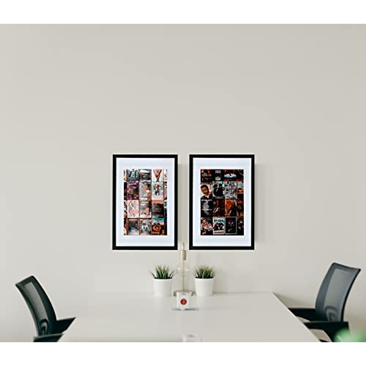 Frame Amo Black 16x24 Picture Frame, 11.5x17.5 White Mat Opening for 12x18 Image, 1 Inch Border, Acrylic Front