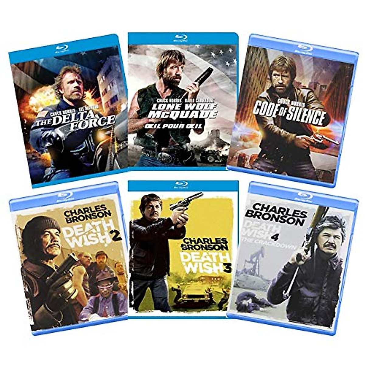 Ultimate Chuck Norris vs. Charles Bronson Blu-ray Action Collection: The Delta Force / Lone Wolf McQuade / Code of Silence / Death Wish 2 / Death Wish 3 / Death Wish 4: The Crackdown
