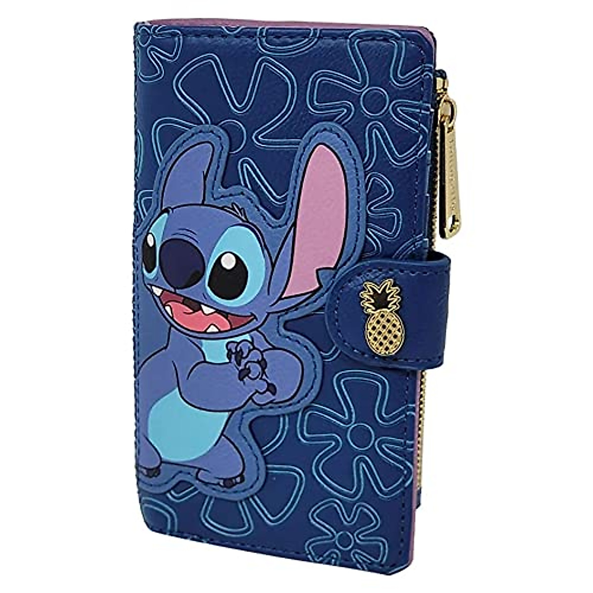 Loungefly Faux Leather Disney Stitch Wallet Snap Flap Clutch