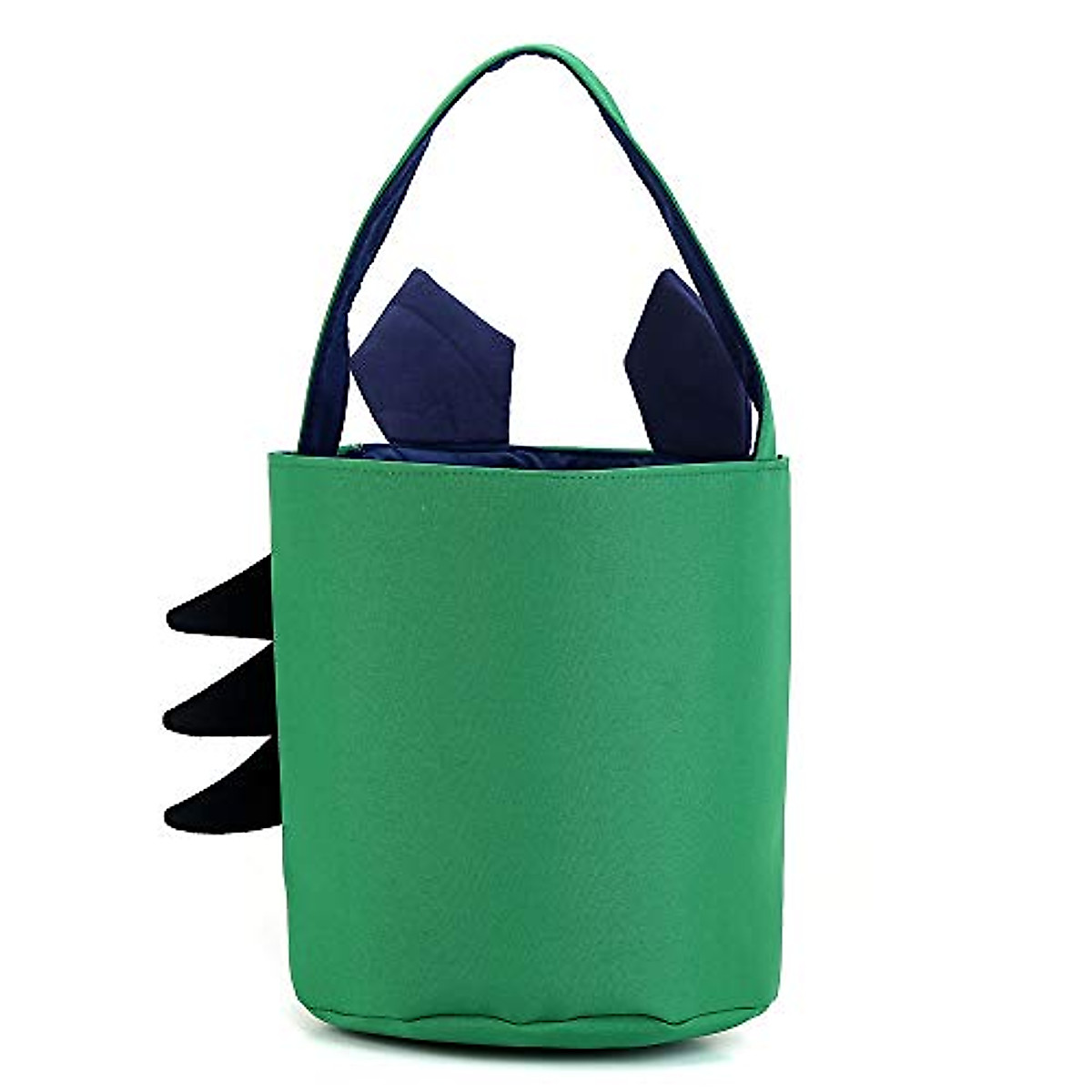 Easter Baskets for Boys Canvas Cartoon Easter Carrying Gift and Eggs Hunt Bag (Green Monsters)