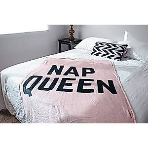 Nap Queen Soft Throw Blanket | 45 x 60 Inch Cozy Lightweight Fleece Blanket