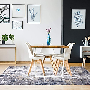 LUXE WEAVERS Gray 8 ft.x 10 ft Hampstead Abstract Area Rug