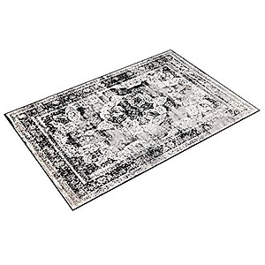 Unique Loom Sofia Collection Area Rug - Salle Garnier (6' 1" x 9' Rectangle, Black/ Ivory)