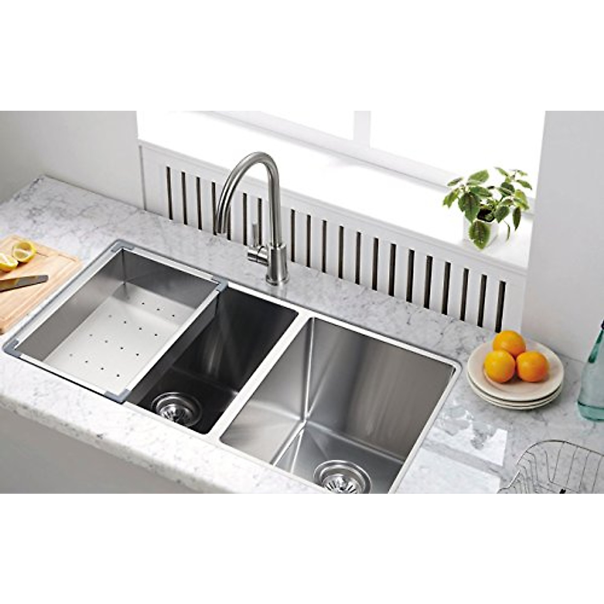 Starstar 18" Stainless Steel Colander For Kitchen Sink