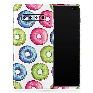 DesignSkinz Yummy Colored Donut Galore Protective Vinyl Decal Wrap Skin Cover Compatible with The Samsung Galaxy S20 (Screen Trim & Back Glass Skin)
