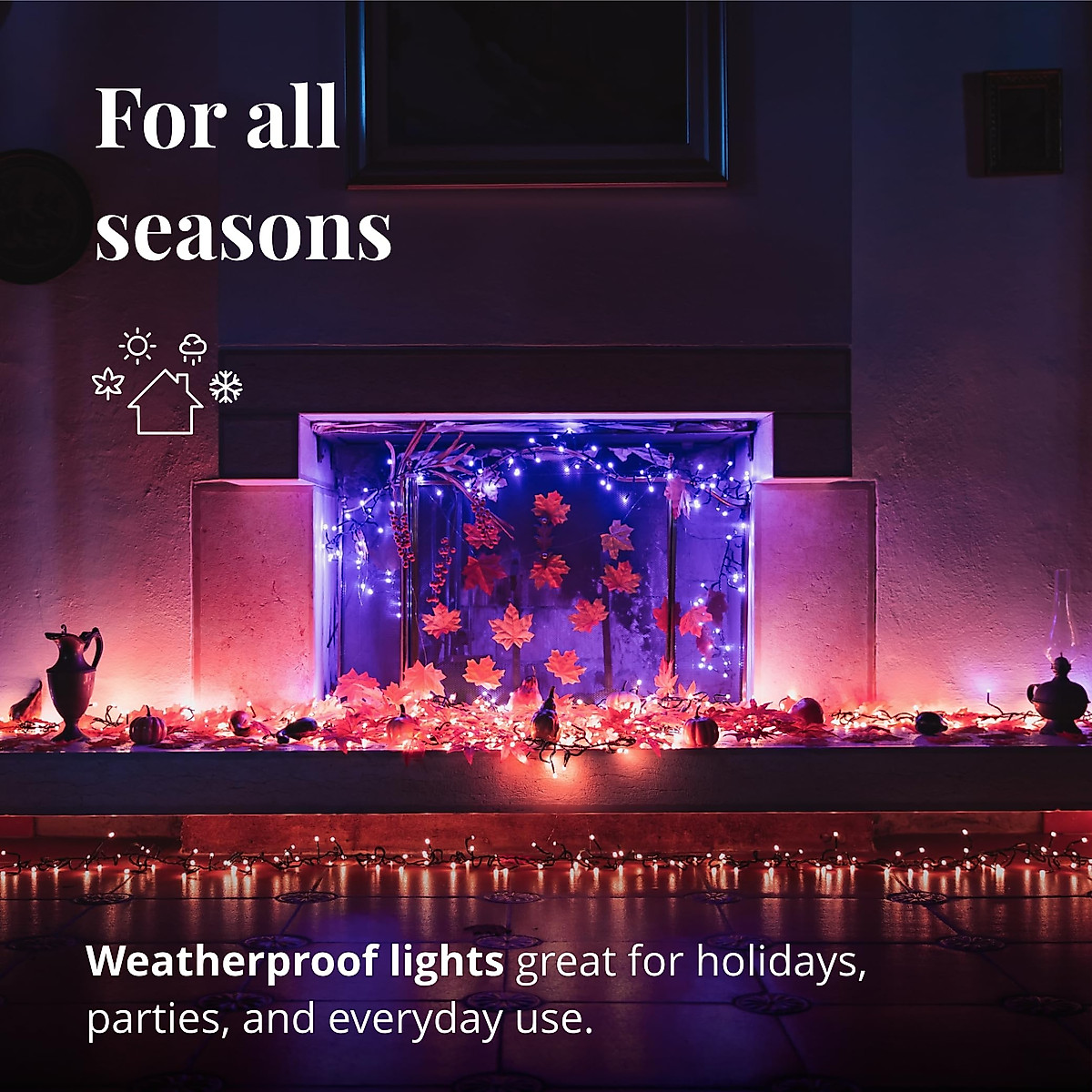 Twinkly Cluster 19.7ft RGB, Dense Strip of 400 LED Lights, in- and Outdoor Smart Multicolor LED Lights, Compatible Alexa and Google Home, Gaming Lights, IP44, App Mapping, Green Wire