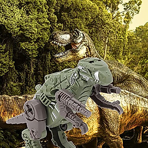 Transformed Dinosaur Robot, Improve Imagination Dinosaur Transformer Toy Safe 3 Shape Joint for Kids (Type B)