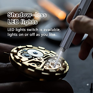 EFFTO Precision Mini Electric Screwdriver Set, 200RPM Load Free and 48 S2 Alloy Steel Bits, Aluminum Storage Case Packing, Portable Repair Tool Kit for Electronic Devices