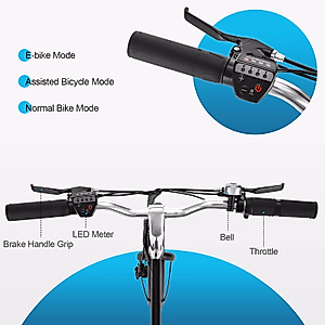 ANCHEER 16 inch Folding Electric Bike for Adults - Single Speed up to 15.5 Mph eBike with Removable Battery Mileage 30 Miles, Dual Disc Braking, 3 Riding Modes (Black)