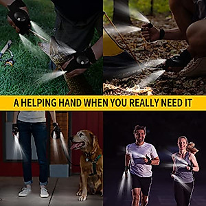 Visailiy Gifts for Men , LED Flashlight Gloves, Cool Gadgets Christmas Stocking Stuffers Unique Birthday Gifts for Dad Boyfriend Husband Him, Light Gloves Tool for Camping Fishing Car Repairing Hiking