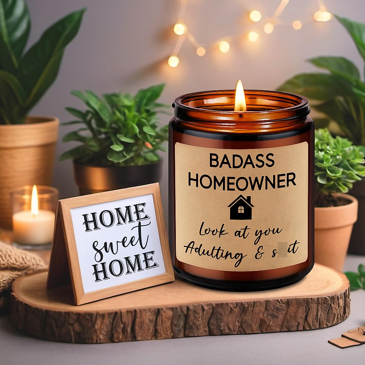 LEADO Badass Homeowner Candle - Housewarming Gifts for New House, Housewarming Gifts, House Warming Gifts, New Home Gifts for Home, First Home - Funny Housewarming Gifts for Women, Men, Friends