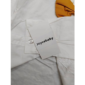 Joycebaby Toddler Boys Long Sleeve Gentleman Bowtie Overalls Outfit Suits Set(100/2-3Y, Yellow)