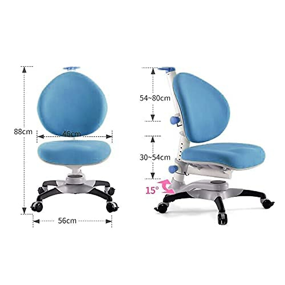 ApexDesk Little Soleil DX 43" Children's Height Adjustable Study Desk w/Integrated Shelf & Drawer (Desk+Chair Bundle – Blue)