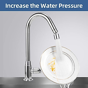 Kitchen Sink Faucet (Upgraded), 360° Swivel Kitchen Faucet Aerator, Dual-function 2-Flow Sprayer Faucet Head Replacement, Sink Attachment For Faucet Include 55/64 Inch Female Thread (Chrome1)