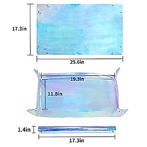 Azureblue Repotting Mat for Indoor Plants Iridescent Plant Potting Mat Waterproof Potting Repotting Tray Gardening Mat Indoor Plant Accessories 25.6 x 17.3