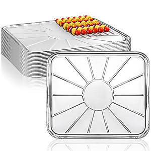 Lawei Set of 30 Disposable Foil Oven Liners - 18.5 x 15.5 Inch Aluminum Foil Liners Oven Drip Pan Tray for Cooking Baking Roasting and Grilling, Keep Your Oven Clean and Healthy