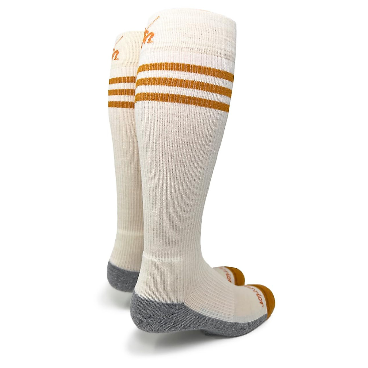 WARRIOR ALPACA SOCKS - High Performance Compression Alpaca Wool Sport Socks For Men And Women (Medium, Athletic/Gold Stripe)
