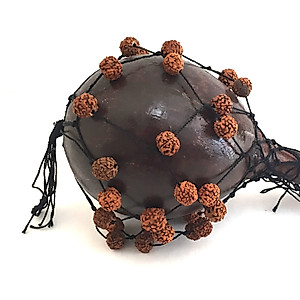 Jive Coconut Wood Maraca Shaker With Sacred Beads Musical Percussion Instrument Nice Sound