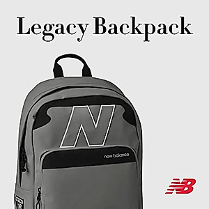 Concept One New Balance Laptop Backpack, Legacy Travel Bag for Men and Women, Grey, One Size