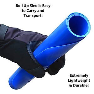 Flexible Flyer 611 Flying Carpet Lightweight Roll Up Snow Sled Portable Rolling Snow Slider, Blue
